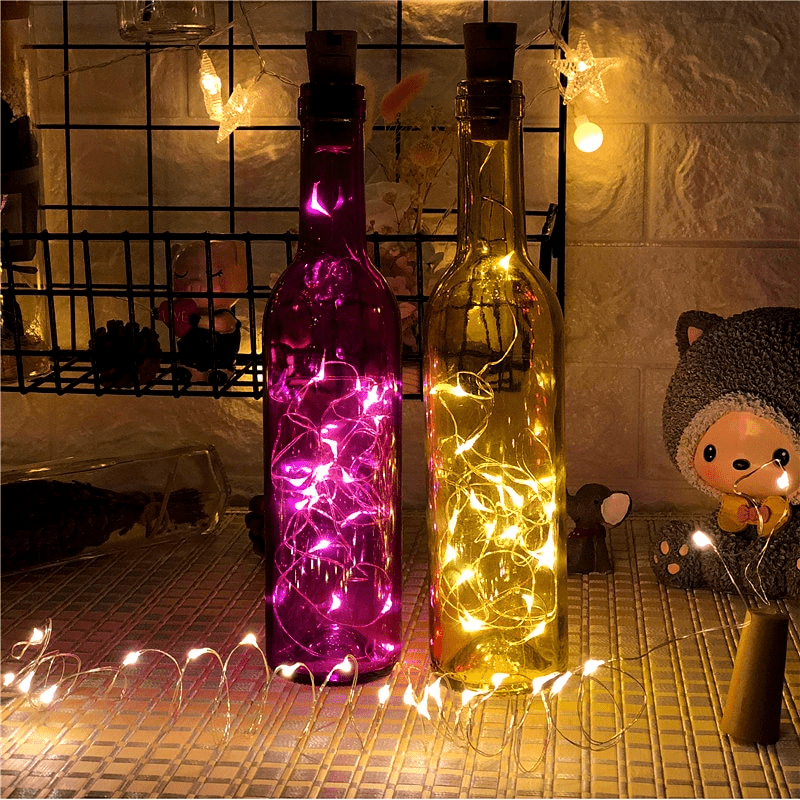 10Pcs 2M LED Bottle Cork Lights | DreamDealsDaily.com