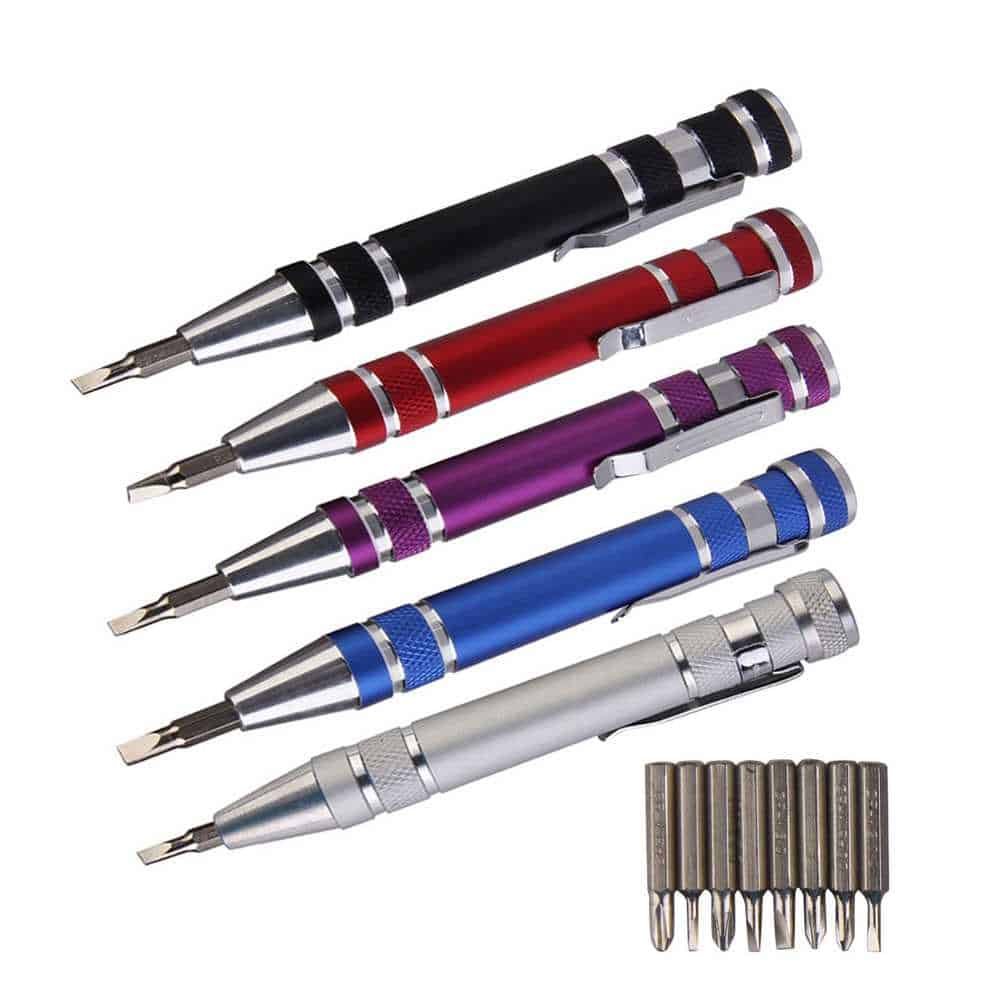 Multifunction 8 In 1 Mini Aluminum Precision ScrewDriver Pen ...